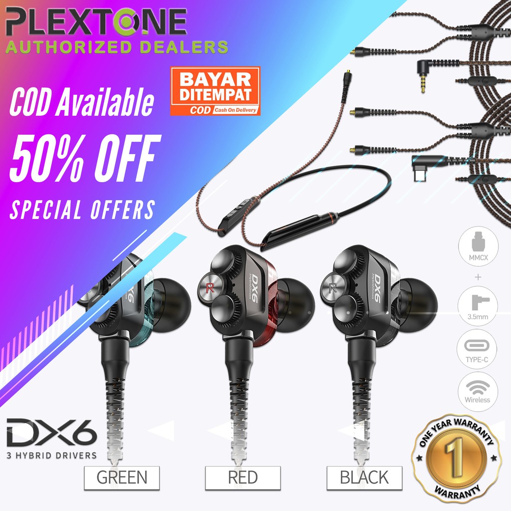 Jual PLEXTONE DX6 Earphone Bluetooth Gaming Headset Type Jack Dan Headphone Type C Terbaru High ...