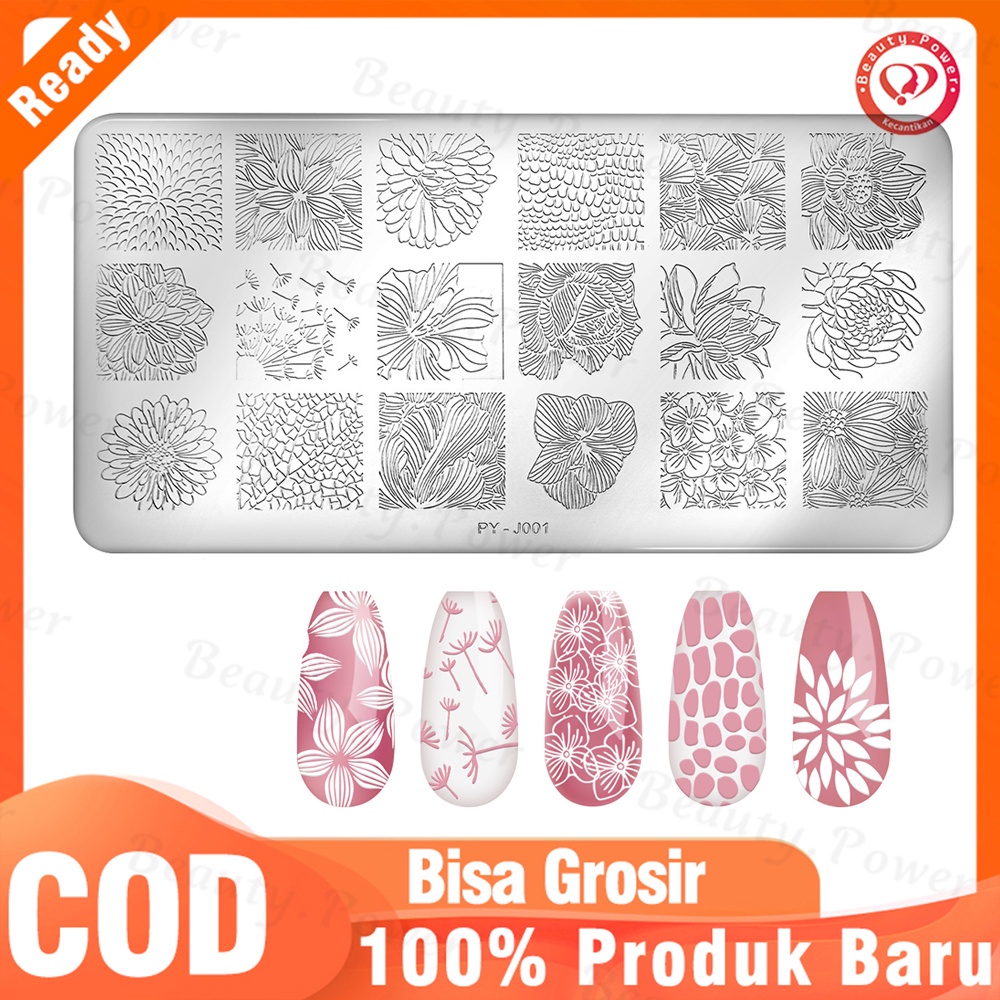 Jual 12 Gaya / Set Template / Manicure Transfer Template Stencil Motif ...