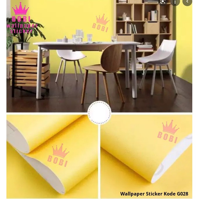 Jual Wallpaper Sticker Kuning Polos G028 / Wallpaper New 2021 Uk ...