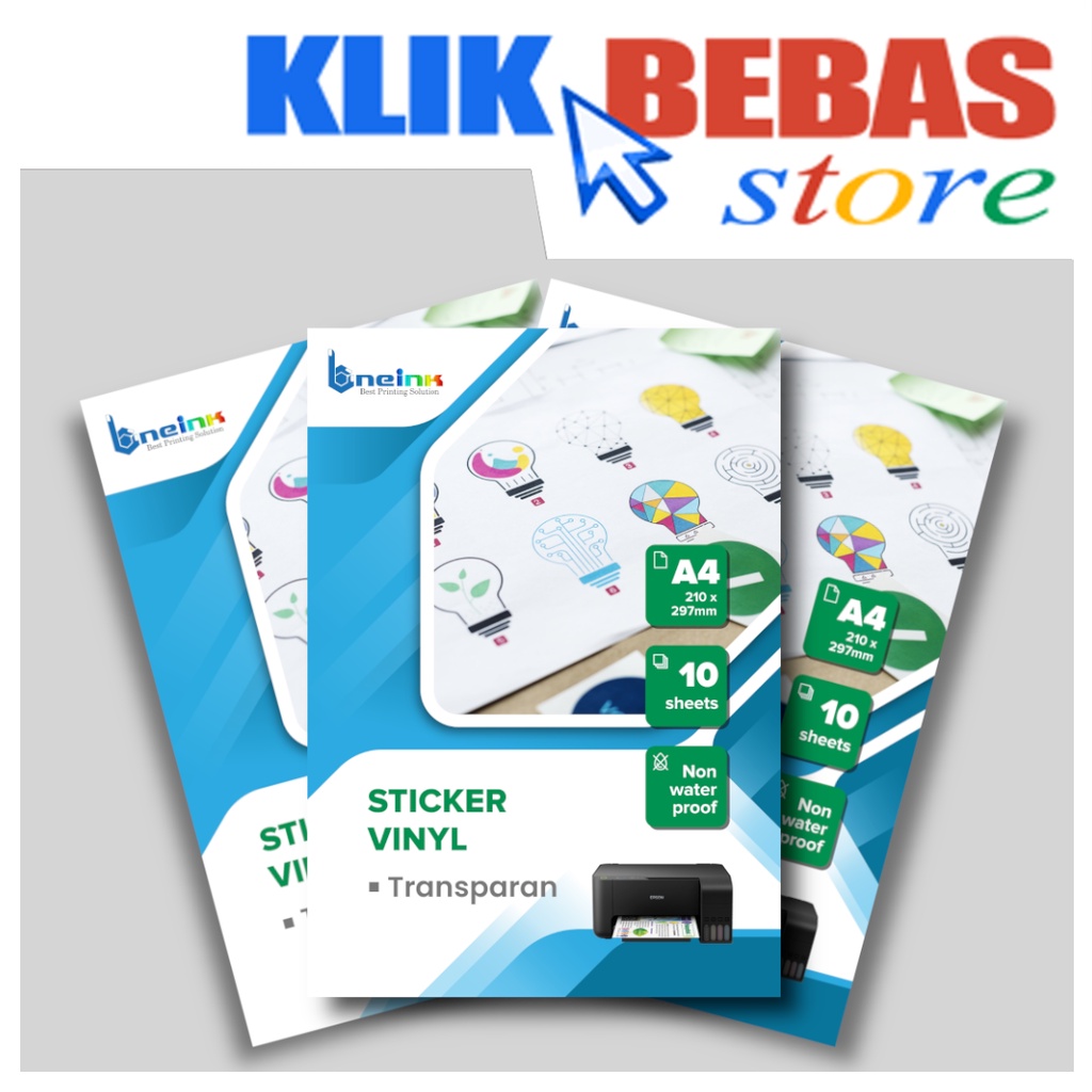 Jual Sticker Vinyl Inkjet A4 - Stiker Vinil - Vynil Transparan | Shopee ...