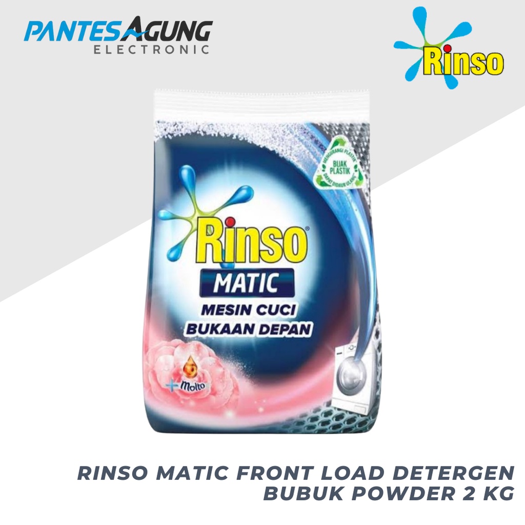 Jual RINSO Matic Front Load Detergen Bubuk Powder 2 kg | Shopee Indonesia