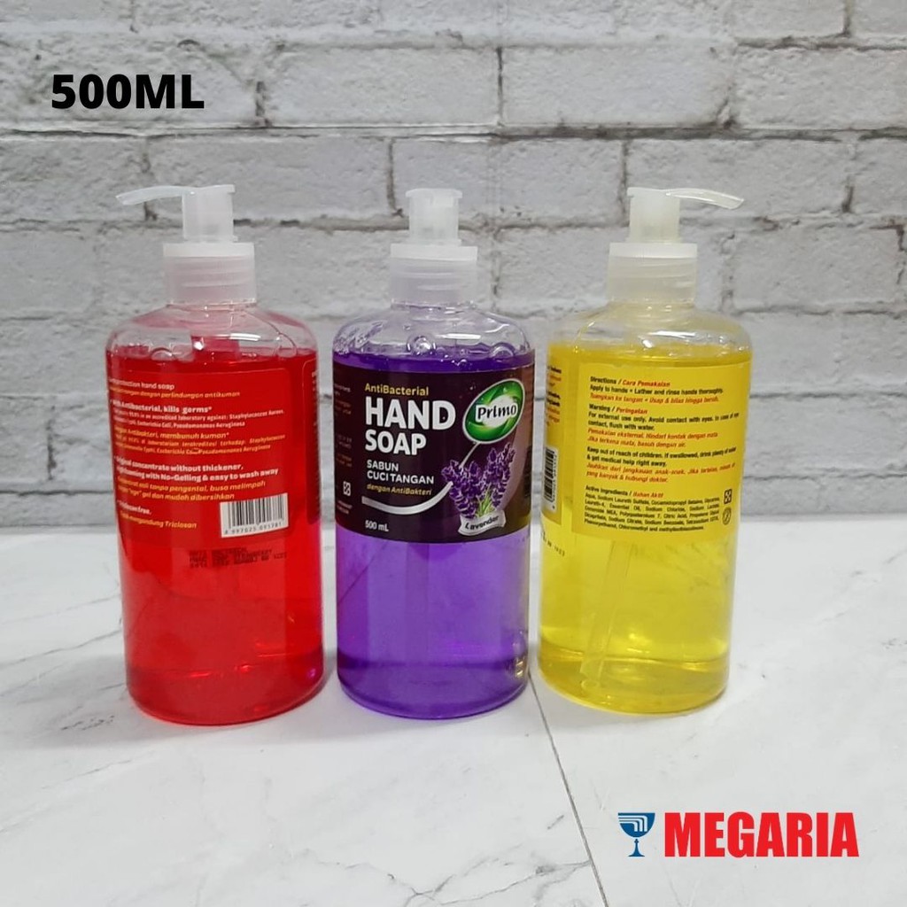 Jual Hand Soap/Sabun Cuci Tangan PRIMO Anti Bacterial 500ml | Shopee ...