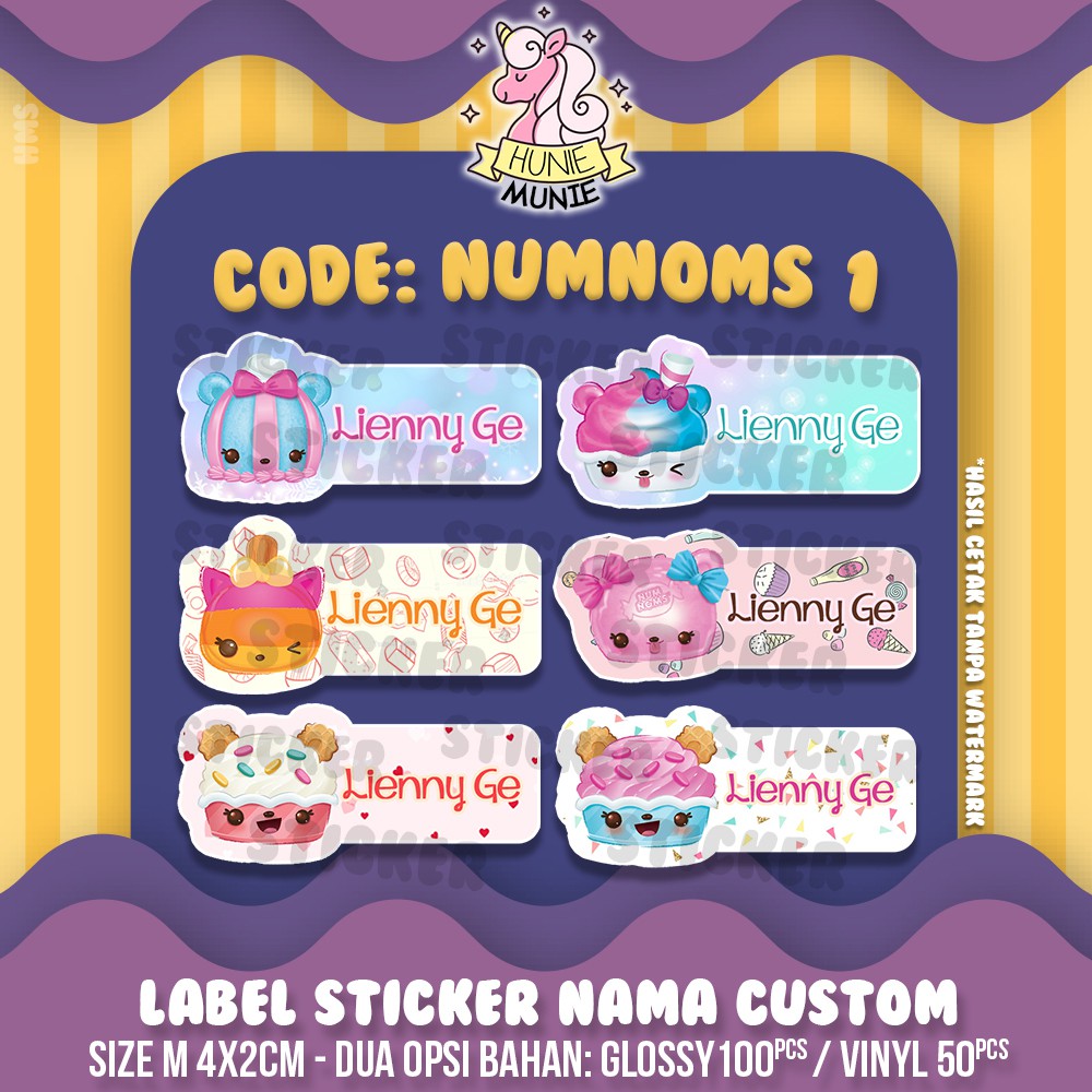 Jual Sticker Label Nama - Num Noms Numnoms (100pcs) Stiker | Shopee ...