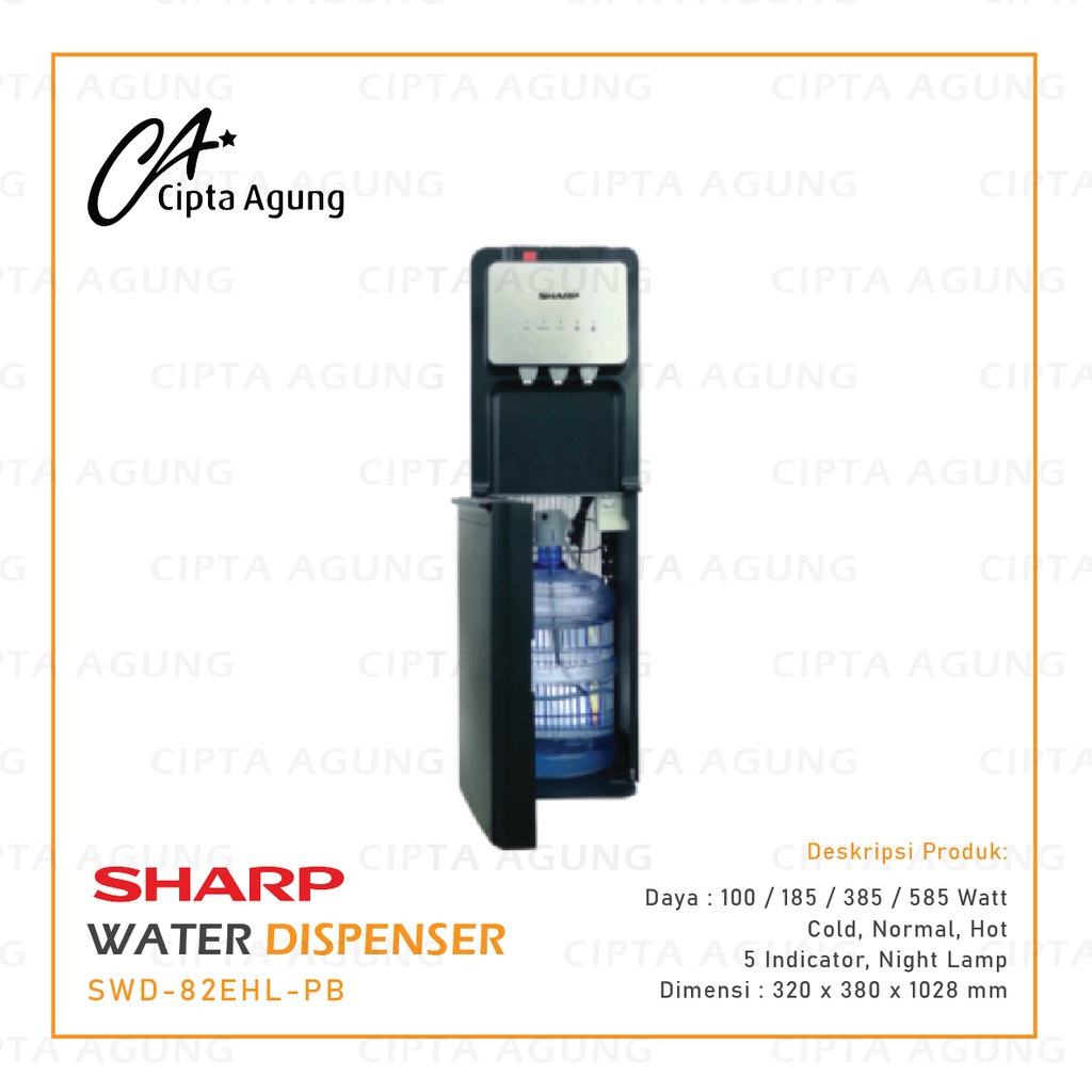Jual DISPENSER GALON BAWAH SHARP SWD-82EHL-PB SWD 82 EHL NIGHT LAMP ...
