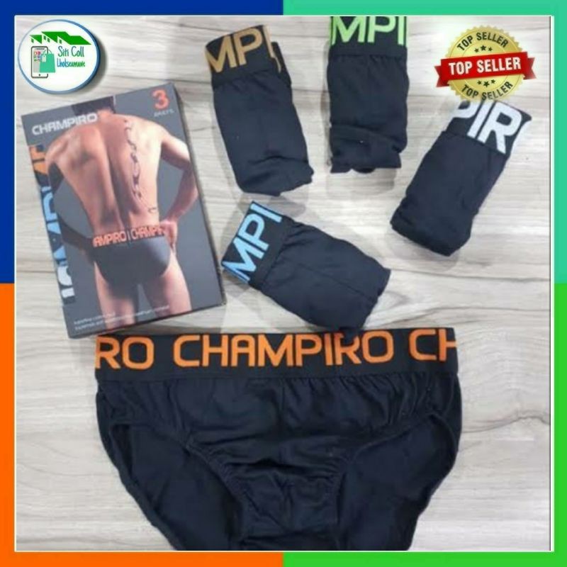 Jual Celana Dalam Pria Champiro Black Bold C0338-C Kotak isi 3 pcs | Shopee Indonesia