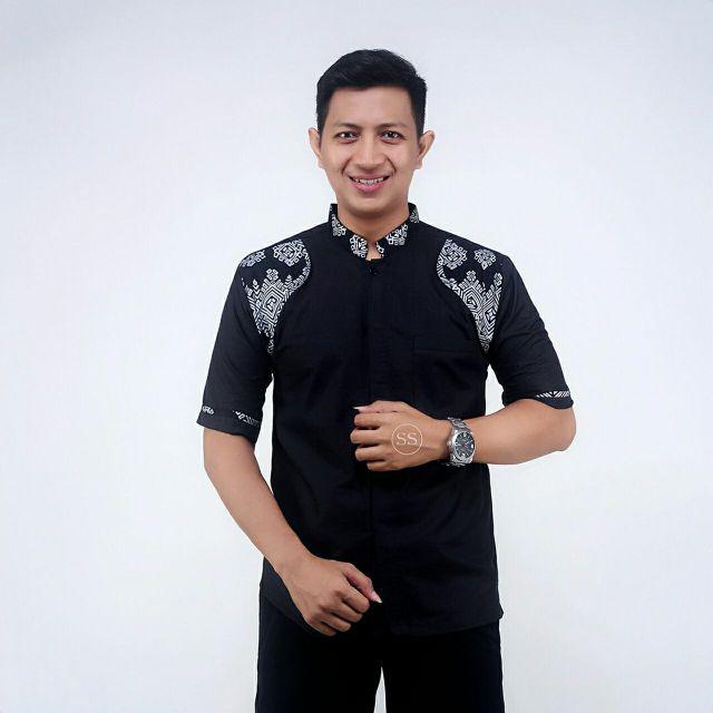 Jual Baju batik pria hem kolo btik kombinasi Batik Pekalongan seragam ...