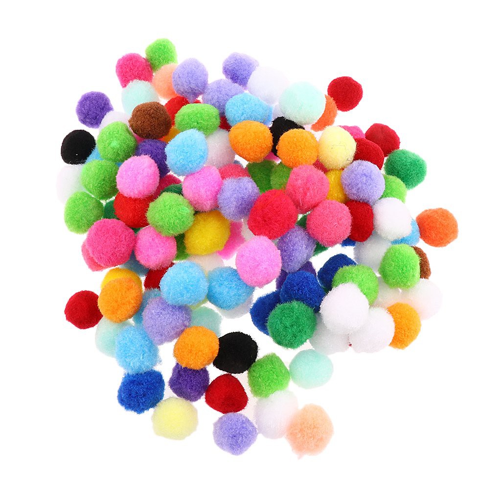 Jual Pompom Sedang warna warni per pack 50 pcs | Shopee Indonesia