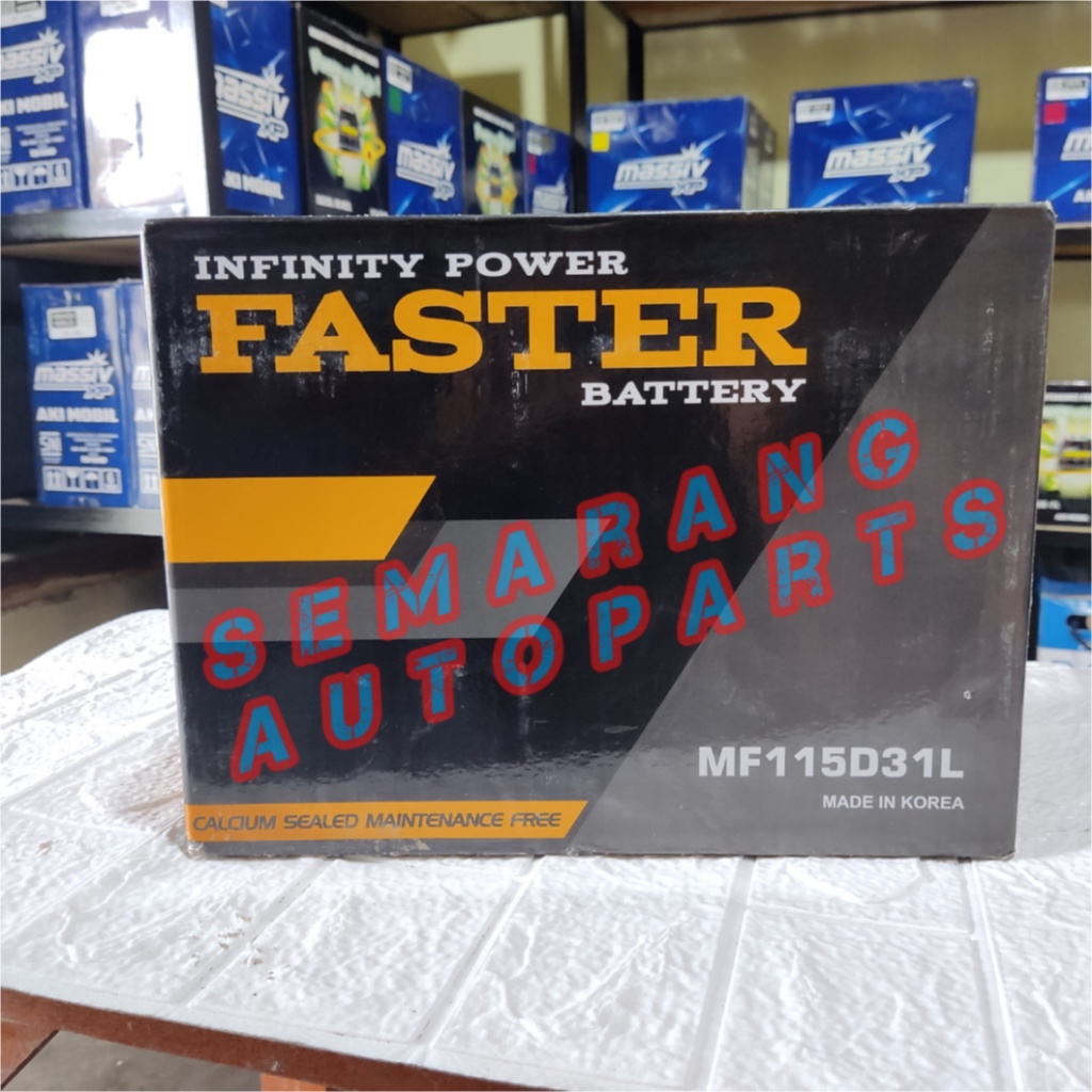Jual ACCU AKI KERING 115D31L 12V 95Ah FASTER | Shopee Indonesia