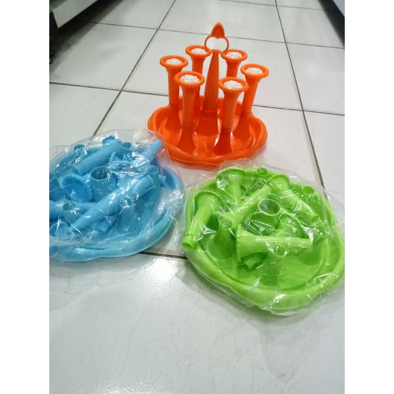Jual Stand Glass 143 NP/ Rak gelas isi 6 gelas/ tatakan gelas plastik murah | Shopee Indonesia