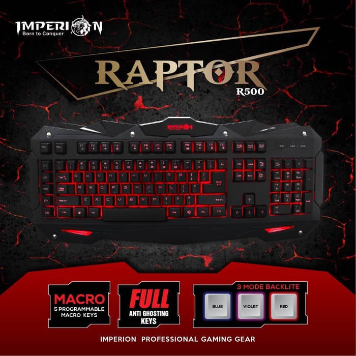 Jual Imperion Raptor KG-R500 Keyboard Gaming - 5 Programmable Macro Key ...
