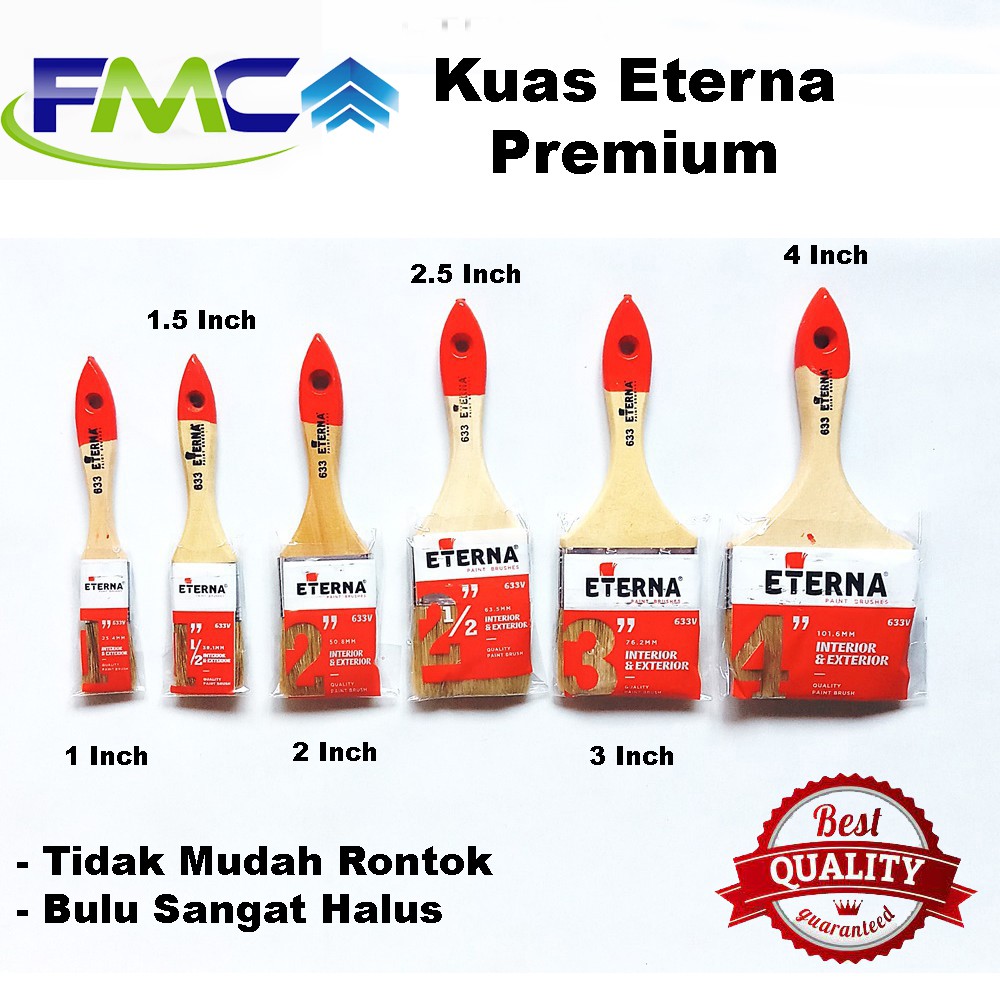 Jual Kuas Cat 2 inch 2,5 inch 3 inch 4 inch Kuas Eterna Asli Bulu ...