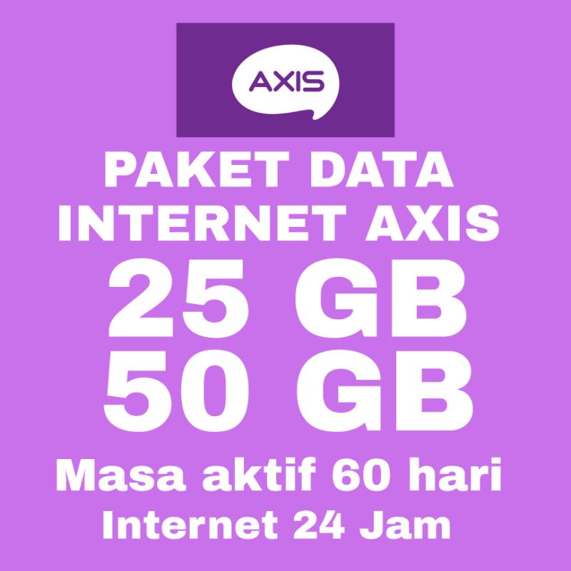 Jual PAKET DATA AXIS BRONET DAN VOUCHER 25 GB DAN 50 GB MASA AKTIF 60 ...