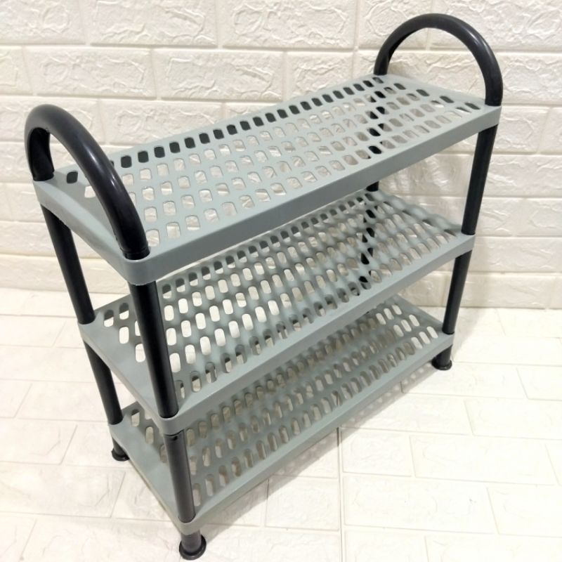 Jual Rak sepatu susun tingkat 3 tebal berkualitas/rak sporty/rak ...