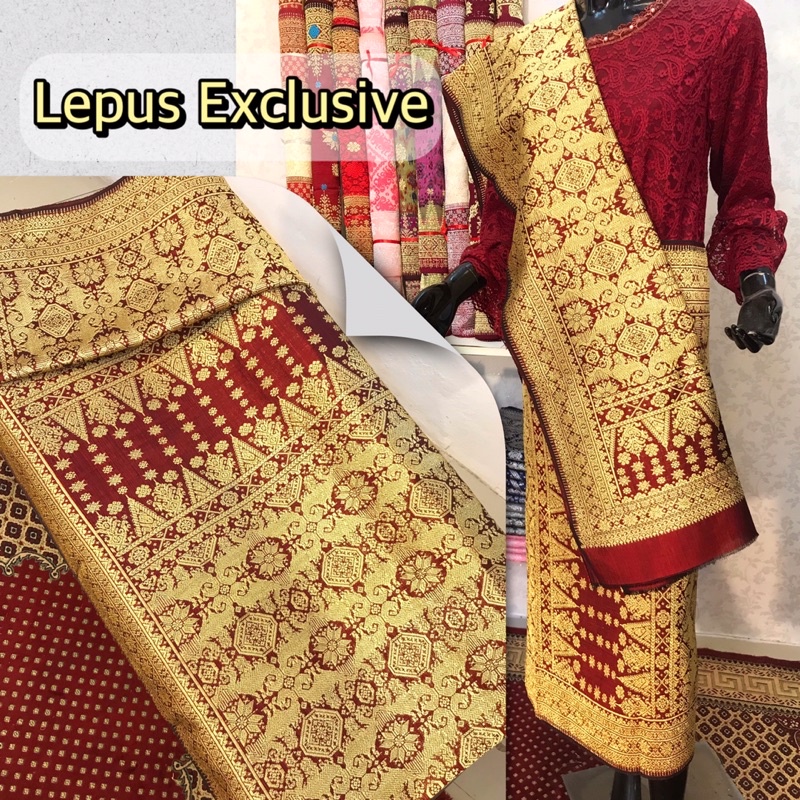 Jual SONGKET TENUN LEPUS BENANG 1 GEBENG DAN SUTRA ALAM ORI - TENUN TANGAN ASLI PALEMBANG ...