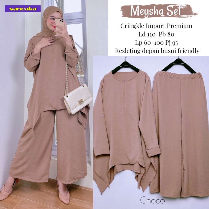 Jual new 30/7 MEYSHA SET by Sancaka | Shopee Indonesia