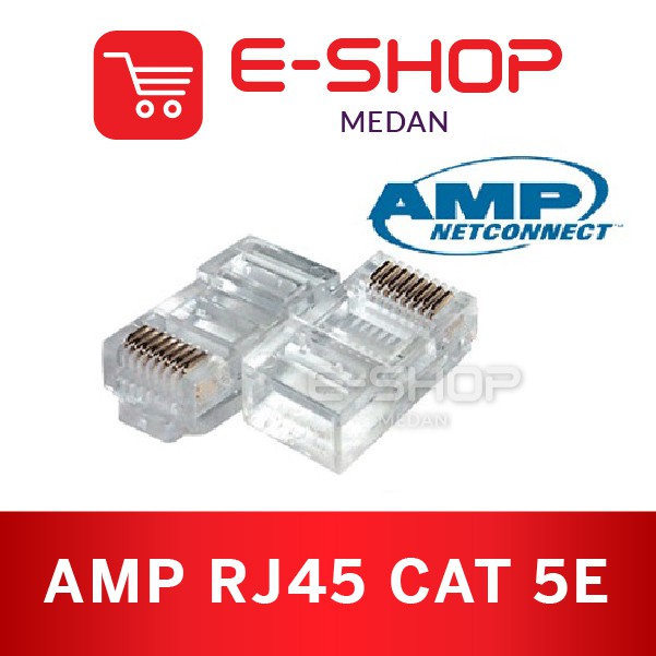 Jual AMP Commscope Connector RJ45 Cat5 RJ-45 Cat.5e Original PN:6 ...