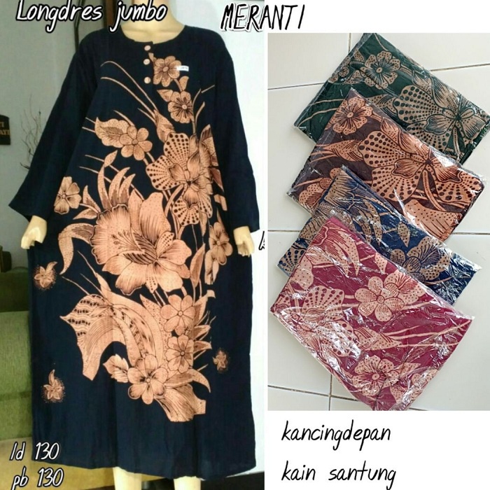Jual Baju daster jumbo ld 130 - 140 Murah Batik Lengan Panjang / Baju ... Jual Baju daster jumbo ld 130 - 140 Murah Batik Lengan Panjang / Baju ...