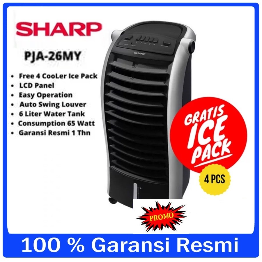 Jual Air Cooler Sharp PJA -26-MY 65wat PENDINGIN RUANGAN AC PORTABLE ...