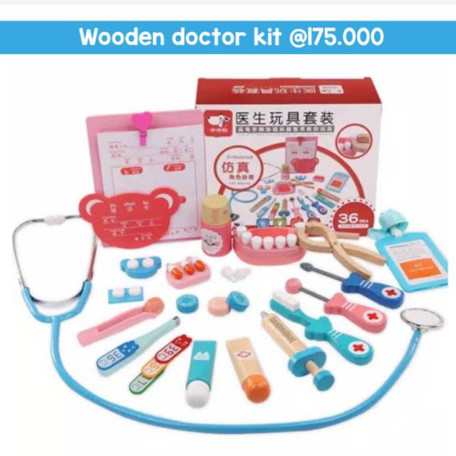 Jual Wooden doctor kit dental dokter gigi | Shopee Indonesia
