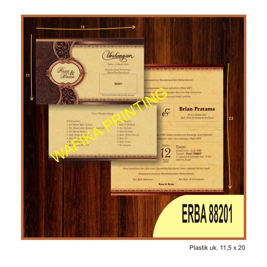 Jual UNDANGAN NIKAH BLANGKO ERBA 88201 | Shopee Indonesia