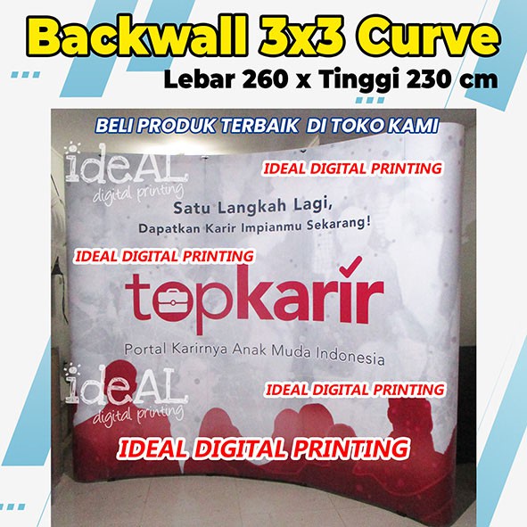 Jual PROMO MURAH Backdrop Backwall modul 3x3 lengkung curve include ...