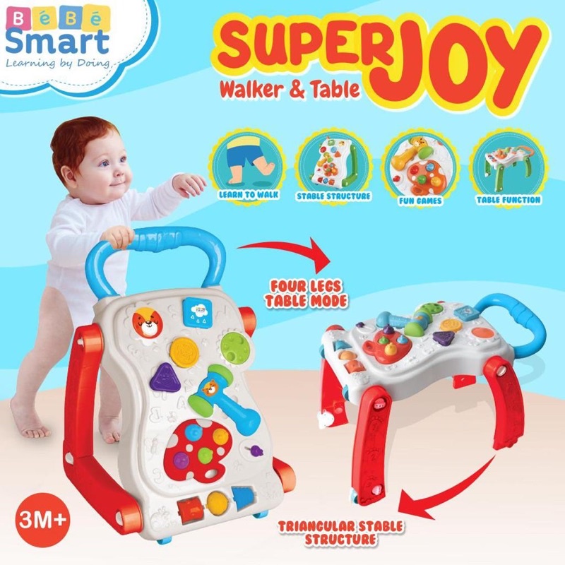 Jual Bebe Smart Superjoy Walker & Table - Mainan anak mutifungsi / Push ...