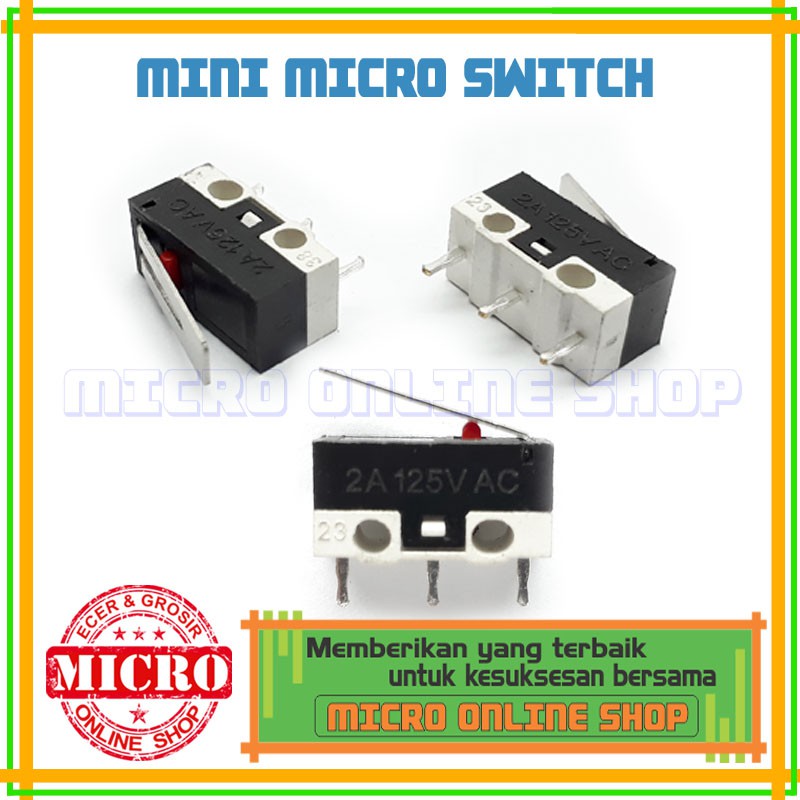 Jual Mini Micro Switch 3 Pin / Saklar Mikro / 3 Pin Gagang / Microswitch | Shopee Indonesia