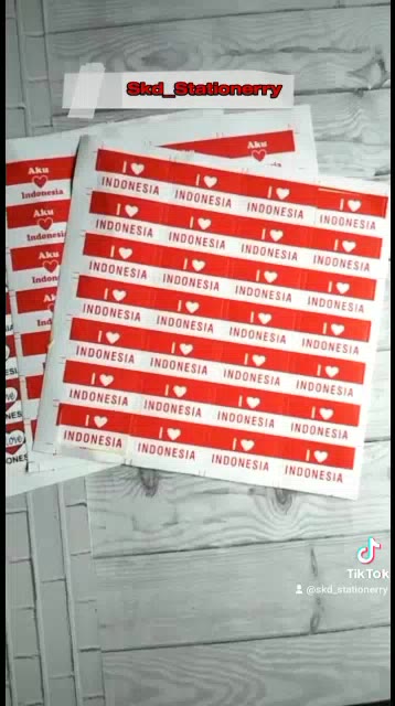 Jual Stiker Merah Putih stiker tempel pipi merah putih 1 Lembar Isi 32 ...