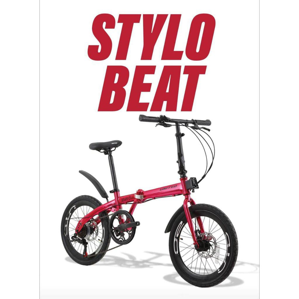 Jual Sepeda Lipat United Stylo Beat 7 Speed 20 inch | Shopee Indonesia