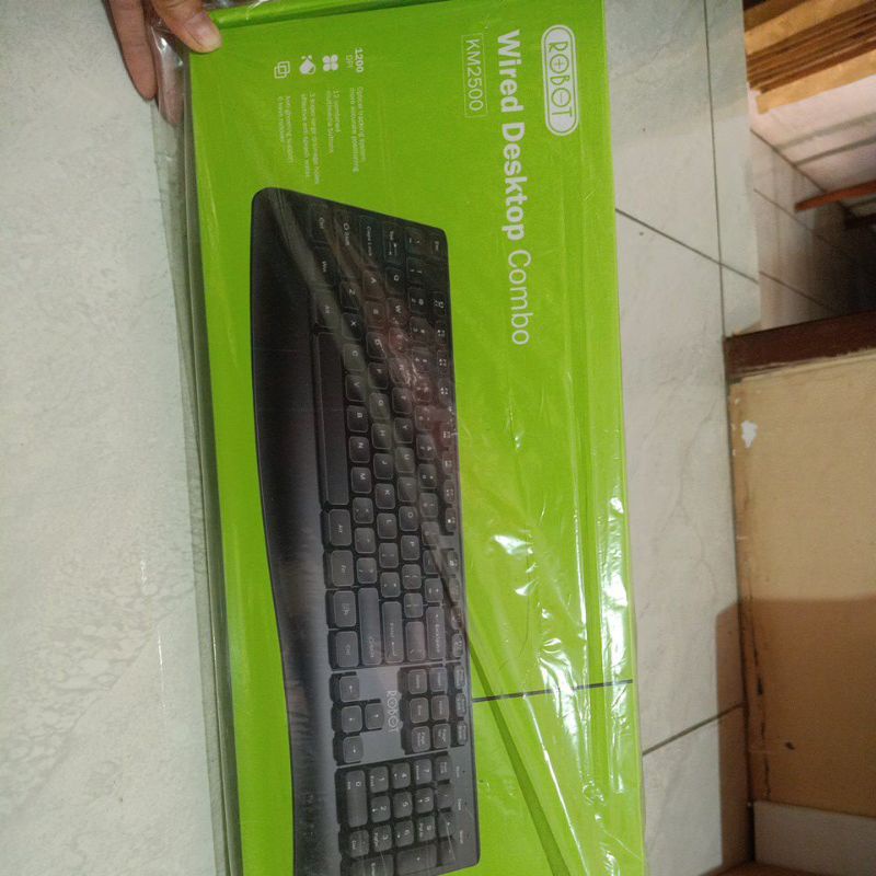 Jual Robot Keyboard Km2600 Wired Desktop Combo Plus Mouse Shopee Indonesia