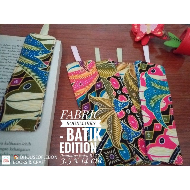 Jual FABRIC BOOKMARK - PEMBATAS BUKU KAIN BATIK | Shopee Indonesia