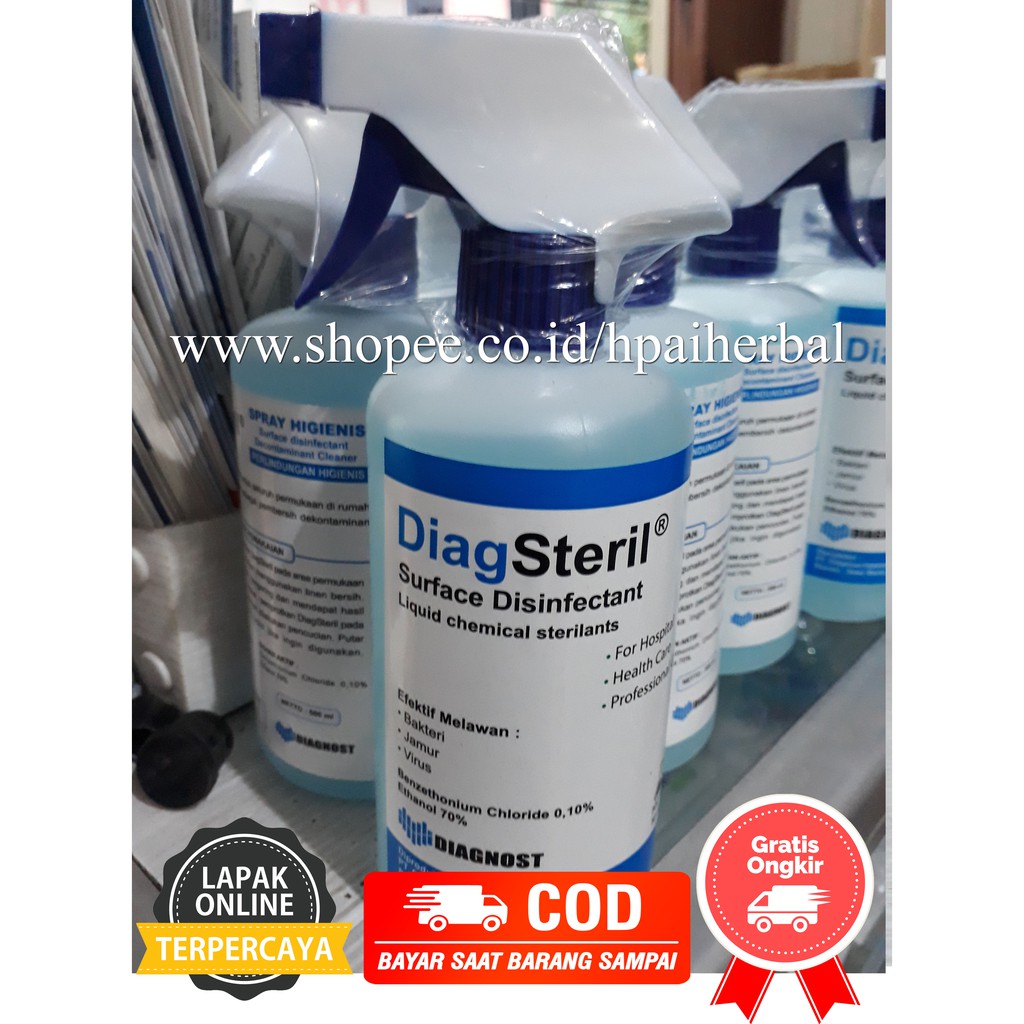 Jual Disinfektan Spray 500ml / DiagSteril Desinfektan Permukaan 500ml ...