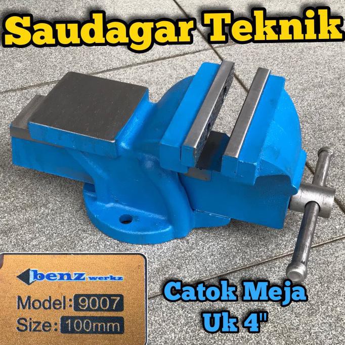 Jual Ragum Catok Meja Besi 4Inch 4" Swivel Vice Table Benz 4 Inch ...
