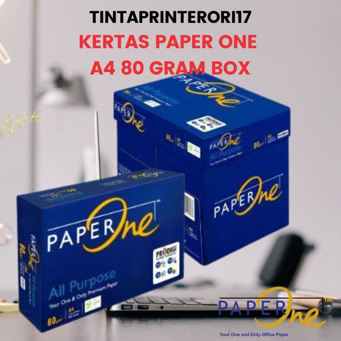 Jual KERTAS HVS PAPER ONE A4 80 GRAM 1 BOX ISI 5 RIM | Shopee Indonesia