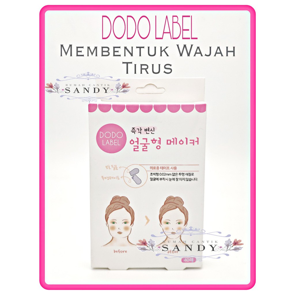 Jual DODO LABEL Isi 40 Pcs ~ Face Lift for V Shape ~ Stiker Penirus Wajah | Shopee Indonesia