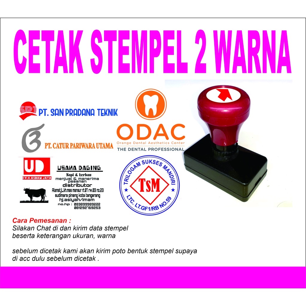 Jual cetak stempel 2 warna | Shopee Indonesia