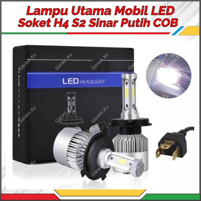 Jual LAMPU UTAMA LED MOBIL S2 H4 COB 3 SISI POWER BRIGHT SINAR PUTIH: BRIO MOBILIO JAZZ CITY ...