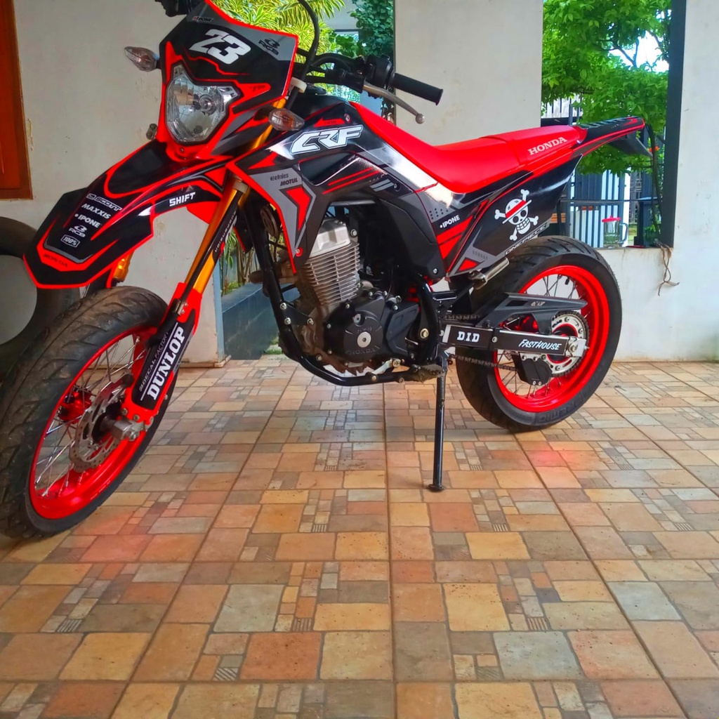 Jual decal crf 150l hitam merah fullbody | Shopee Indonesia