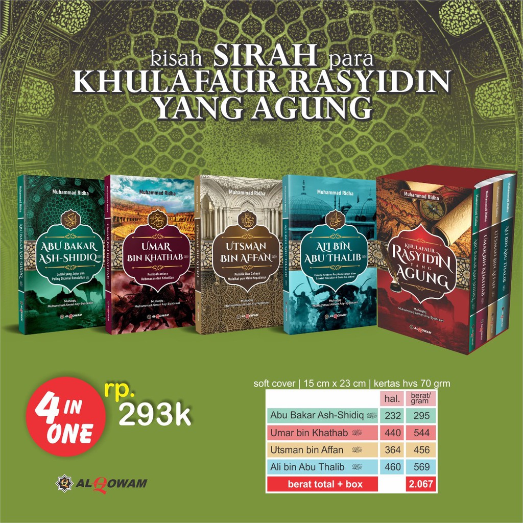 Jual Khulafaur Rasyidin yang Agung Abu Bakar Umar Utsman dan Ali 4 Khalifah dalam Sejarah Islam ...