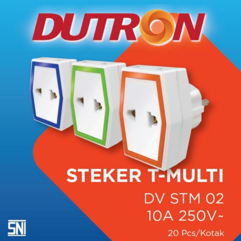 Jual STEKER T MULTI WARNA DUTRON DV-STM-02 COLOK COLOKAN LISTRIK ...