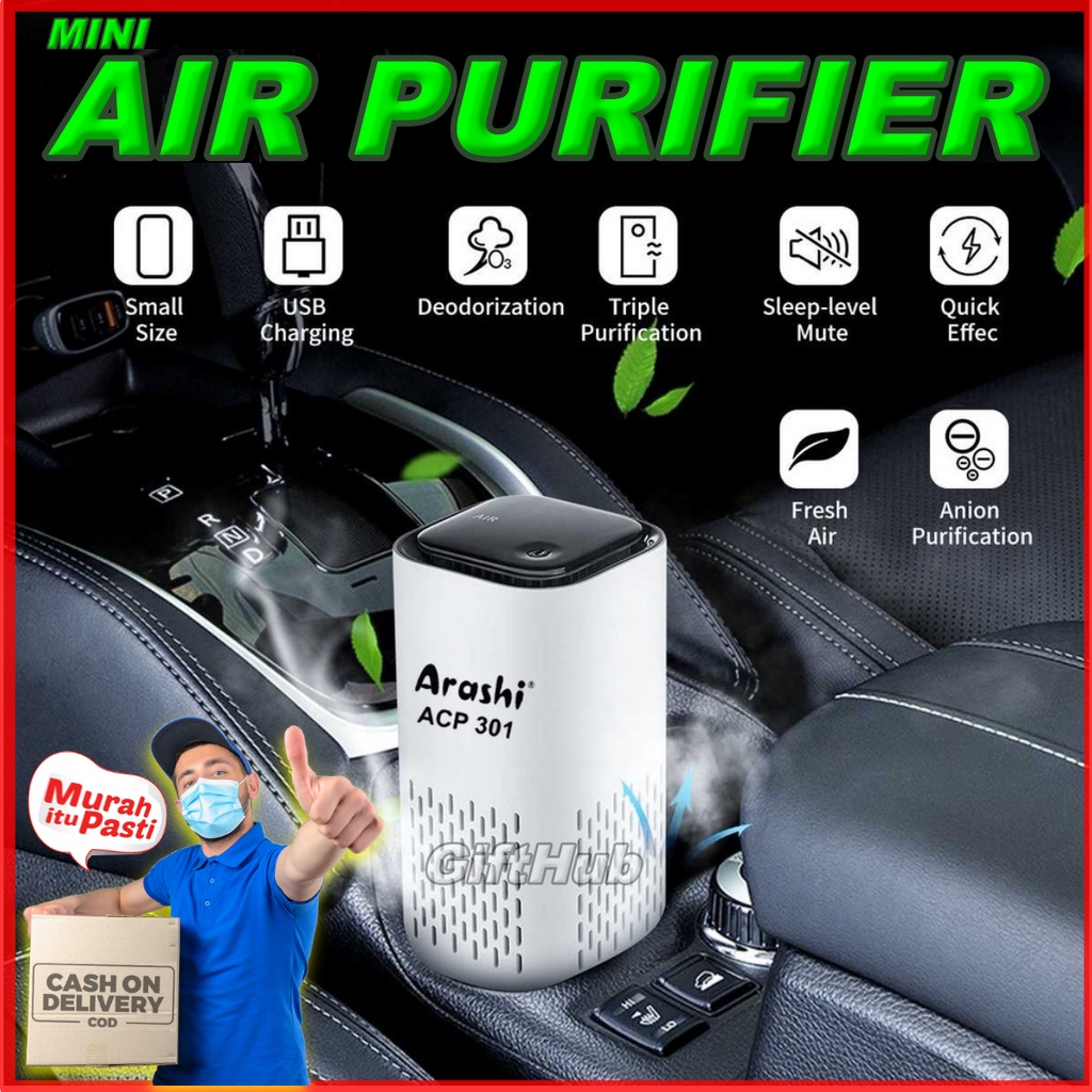 Jual Arashi Air Purifier for Car ACP 301 Udara Bersih Tanpa Virus dan ...