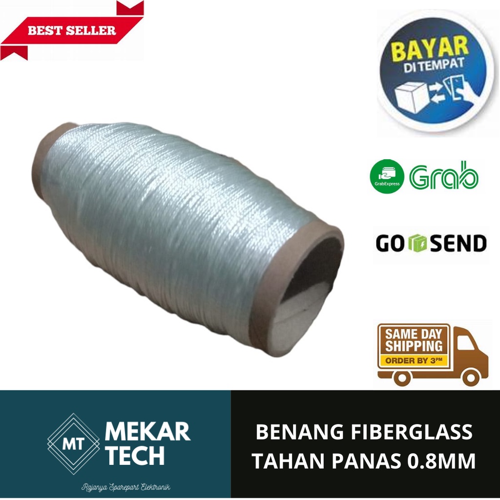 Jual BENANG FIBER GLASS 0.8MM BENANG TAHAN API 0.8 MM | Shopee Indonesia