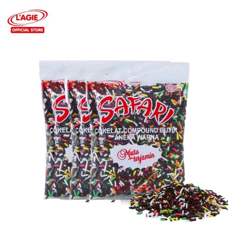 Jual L'AGIE SAFARI MESES 100 gr - butiran coklat dan warna warni ...