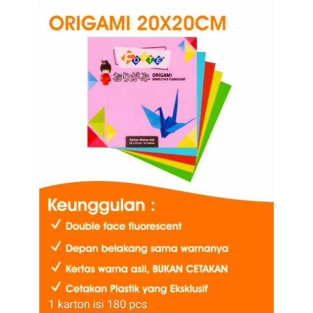 Jual Kertas Origami 20 x 20 Cm - Origami Besar | Shopee Indonesia