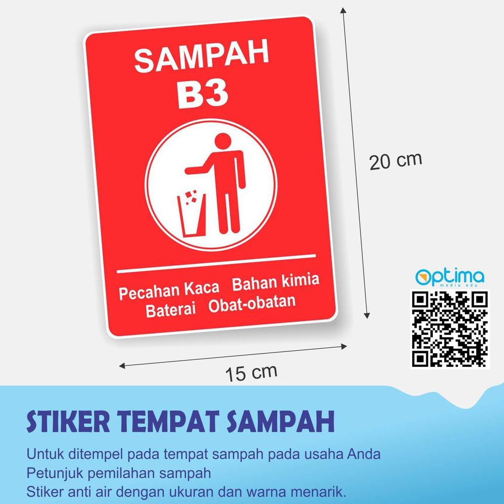 Jual STIKER SAMPAH ORGANIK - ANORGANIK - B3 (KODE 121) | Shopee Indonesia