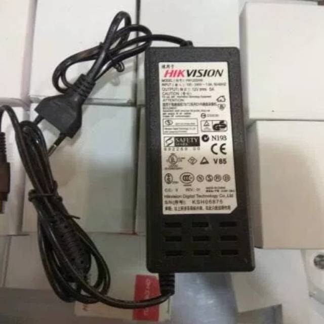 Jual Adaptor DVR Hikvision ORIGINAL!!! 12Volt 5Ampere, 4 pin | Shopee ...