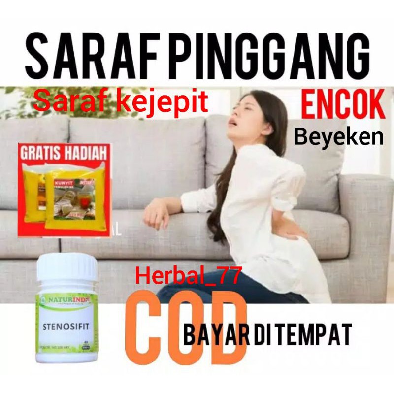 Jual stenosifit naturindo Obat Herbal Syaraf Pinggang Encok saraf ...