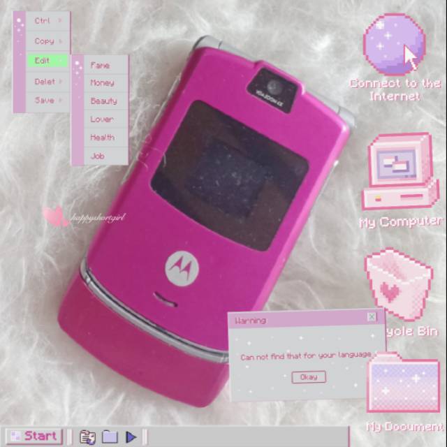 Jual Motorola RAZR V3 PINK Handphone Flip bahan kanibal Mati Total ...