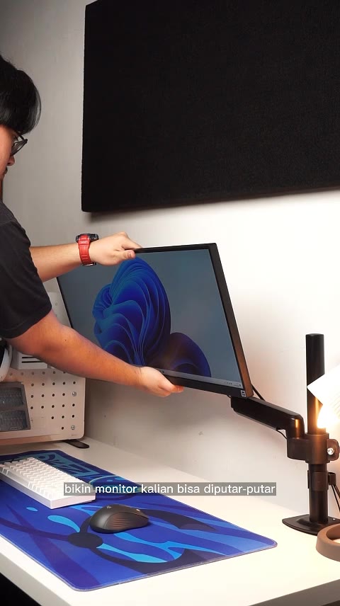 Jual BRACKET MONITOR DESKMOUNT GAS SPRING OXIMUS P100e TILT SWIVEL ...