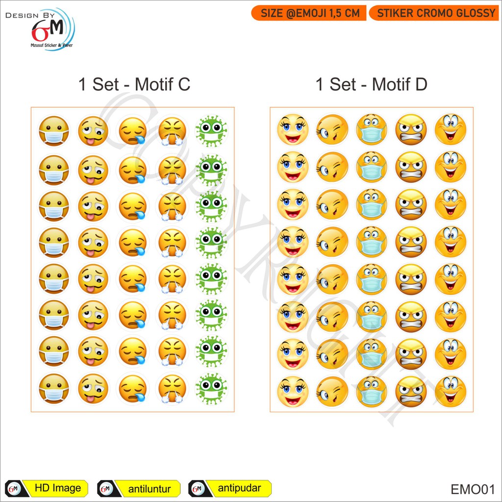 Jual Stiker EMOJI EMOTICON (isi 240 pcs) | Shopee Indonesia